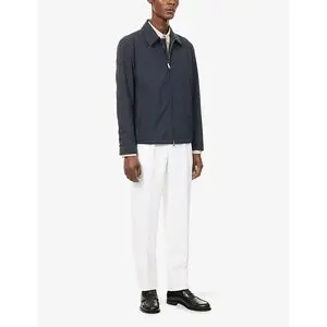 Dunhill Double-pleated Straight-leg Linen Trousers
