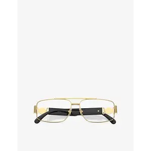 Versace Ve1317 Rectangle-frame Metal Sunglasses