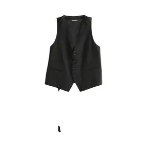 ANN DEMEULEMEESTER Charlotte Classic Waistcoat - Black