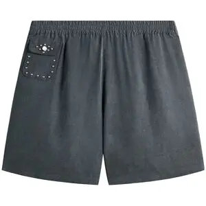 Kith Kin Cupro Linen Kellen Short 'somber - Black
