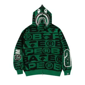 A BATHING APE Lux Sport Pattern Shark Full Zip Hoodie