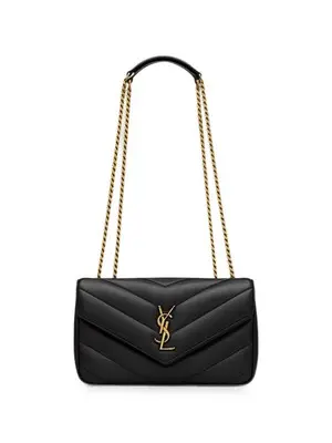 Saint Laurent Loulou Small Quilted Leather Bag - Black