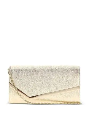 JIMMY CHOO Emmie Clutch In Brilliance Ice Platinum - Metallic