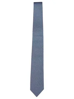 FERRAGAMO Silk Tie Link Print