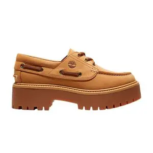 Timberland Wmns Stone Street Platform Boat Shoe 'wheat - Brown