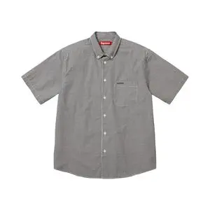 Supreme Gingham Short-sleeve Shirt - Black