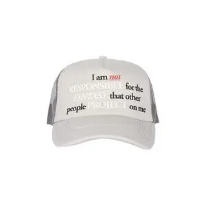 PLEASURES Responsible Trucker Hat - Silver