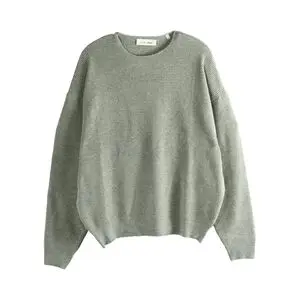 Fear Of God Signature Waffle 90's Crewneck Sweater 'concrete Heather - Grey
