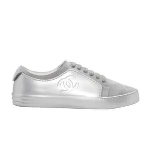 Chanel Velvet Low Sneaker - Silver