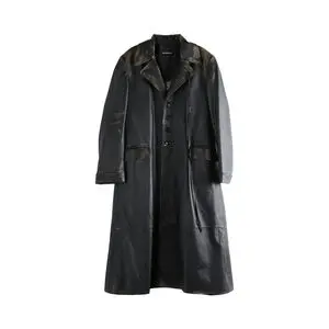ANN DEMEULEMEESTER Ailo X-long Belted Coat /nude - Black