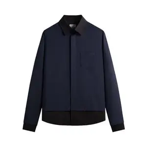 Kith Kin Tropical Wool Nico Shirt 'nocturnal - Blue
