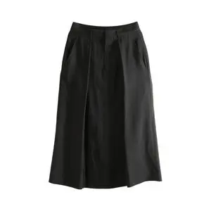 ANN DEMEULEMEESTER Yura Midi A Line Pleated Skirt - Black
