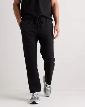 Quince Aeraflex Scrub Cargo Pants - Bold Black