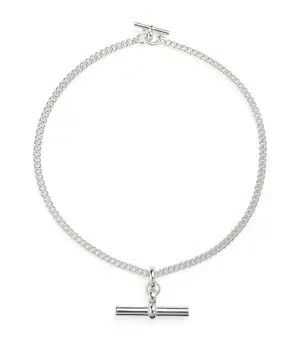 TILLY SVEAAS Sterling Giant T-bar Curb-link Chain Necklace - Silver
