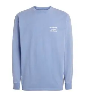 Drole De Monsieur Cotton Slogan Long-sleeve T-shirt