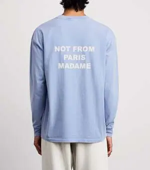 Drole De Monsieur Cotton Slogan Long-sleeve T-shirt