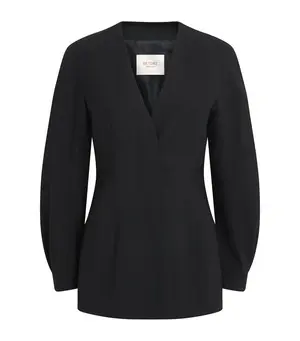 RETORI Virgin Wool Hourglass Blazer - Blue