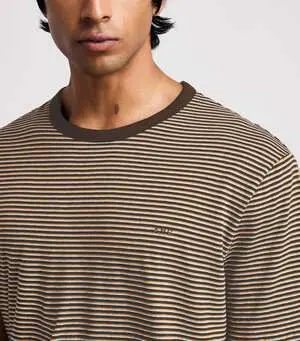 A.p.c. Organic Cotton Striped T-shirt - Brown