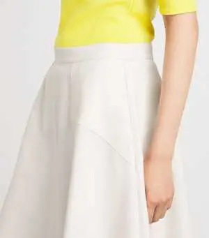 Polo Ralph Lauren Cotton-wool Panelled Midi Skirt - Neutral