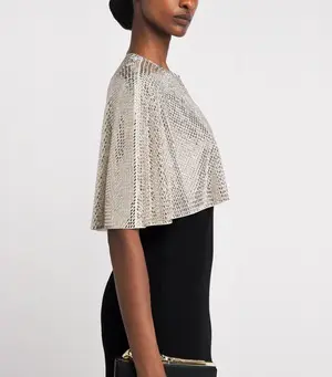 Roland Mouret Embellished-cape Gown