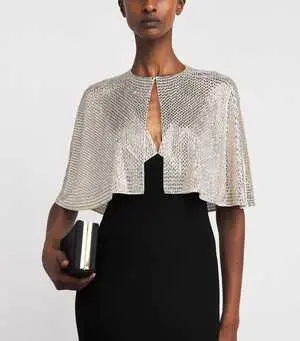 Roland Mouret Embellished-cape Gown
