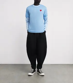 Play Comme Des Garcon Heart Logo T-shirt - Blue