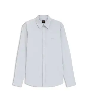 BOSS Regular-fit Shirt In Stretch-cotton Dobby - White
