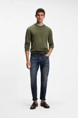 BOSS Merino Wool Sweater In A Regular Fit