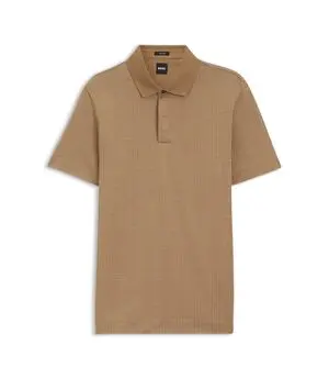BOSS Cotton Polo Shirt With Two-tone Jacquard