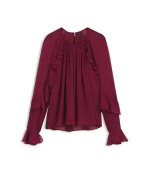 BOSS Regular-fit Blouse In Lightweight Creponne Fabric