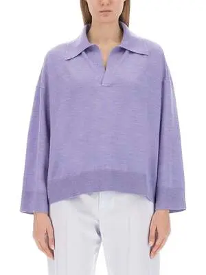 Bottega Veneta Oversize Wool Polo Shirt