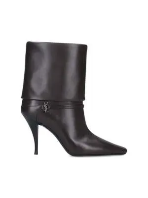 Saint Laurent Niki Ankle Boots - Brown