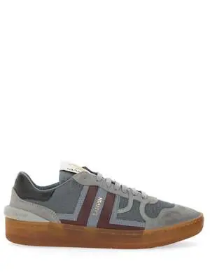 LANVIN Mesh, Suede And Nappa Leather Sneaker - Grey