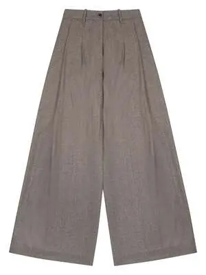 NINE:INTHE:MORNING Wool Cashmere Blend Stretch Trousers - Dove