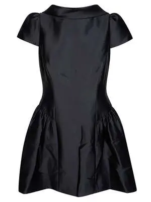 SELF-PORTRAIT SELF-PORTRAIT Mini Taffeta Dress Nero