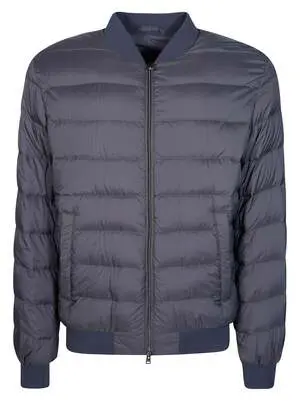Herno Zip-up Jacket With Fur Trim - Grigio