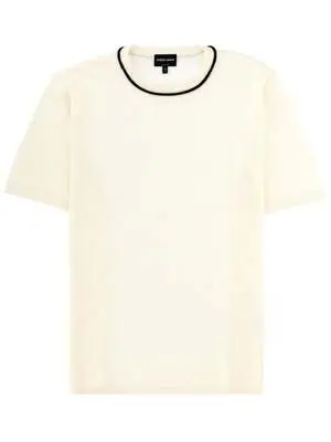 Giorgio Armani Oversized Silk, Linen And Cotton T-shirt