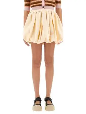 Marni Pleated Mini Skirt - Beige