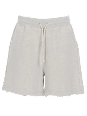 GOLDEN GOOSE Cotton Drawstring Sweat Shorts - Grey