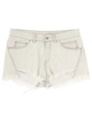 Rick Owens Bias Cutoff Mini Shorts - Ivory