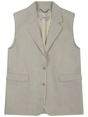 GOLDEN GOOSE Sleeveless Wool Blend Gilet - Beige