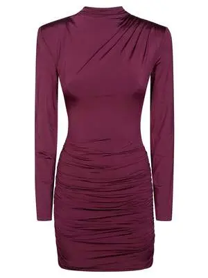 ROTATE BY BIRGER CHRISTENSEN Chic Draped Mini Dress - Viola