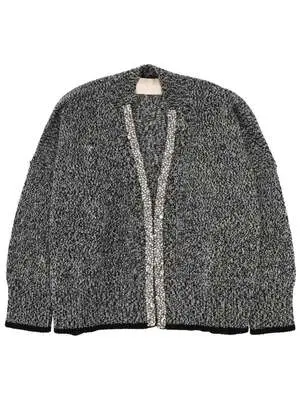 CIRCUS HOTEL Embellished Open-front Cashmere Blend Cardigan - Multicolour