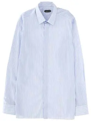 TOM FORD Striped Cotton Button-up Shirt