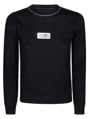 MAISON MARGIELA Crew Neck Fine Knit Sweater - Nero