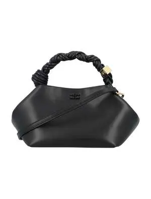 GANNI Sleek Leather Crossbody Bag For - Nero