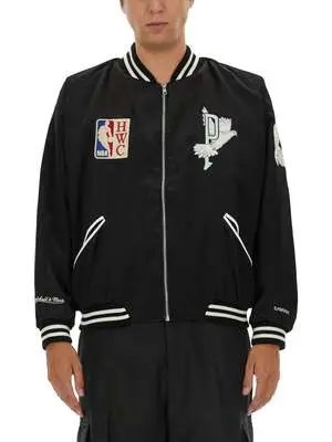3.PARADIS Varsity Jacket With Logo - Black