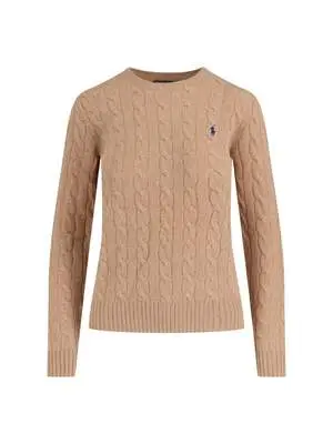 Polo Ralph Lauren POLO RALPH LAUREN Wool & Cashmere Cable Knit Crewneck Jumper Beige