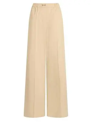 PATOU Iconic Cotton-twill Wide-leg Pants - Beige
