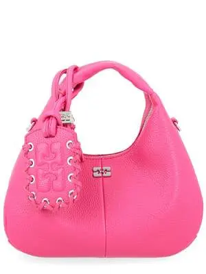 GANNI Mini Hobo Handbag - Fuchsia